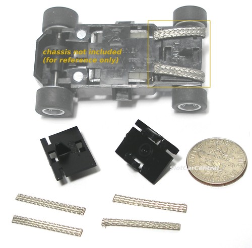 2 MICRO SCALEXTRIC 1/64 HO SLOT CAR Braided Pickup Shoe Holder BLADE ...