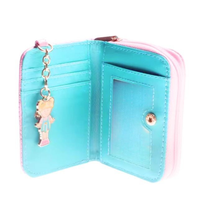 Polly Pocket Pink Quilted LOGO Wallet! Vintage Vibe! Kawaii Keychain ...