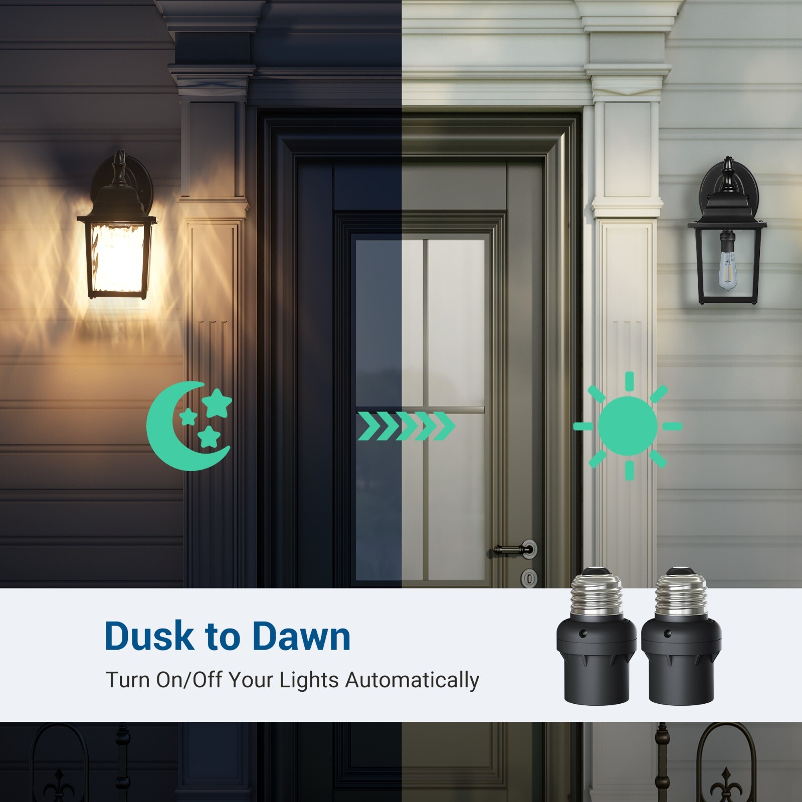 DEWENWILS Dusk to Dawn Bulb Socket Outdoor Automatic Light Sensor ...