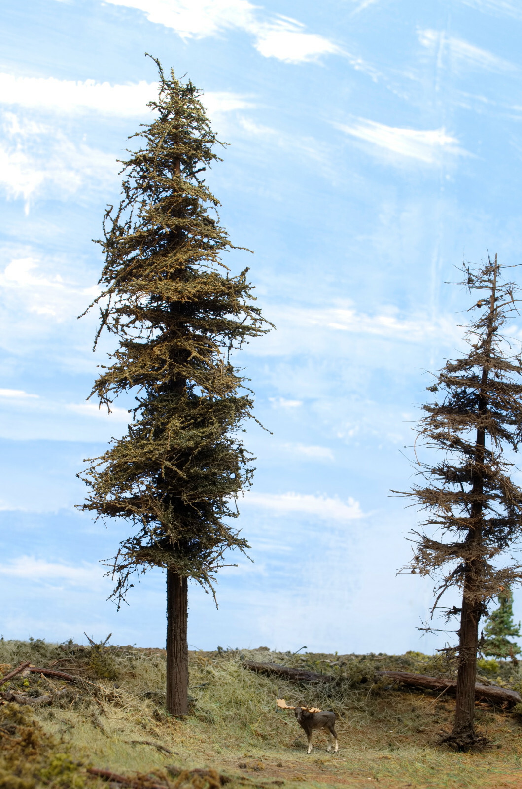 FIVE Model Fir Trees, 9 inch ea, USA Handmade, Craftsman, HO-N-O-S, LOW ...