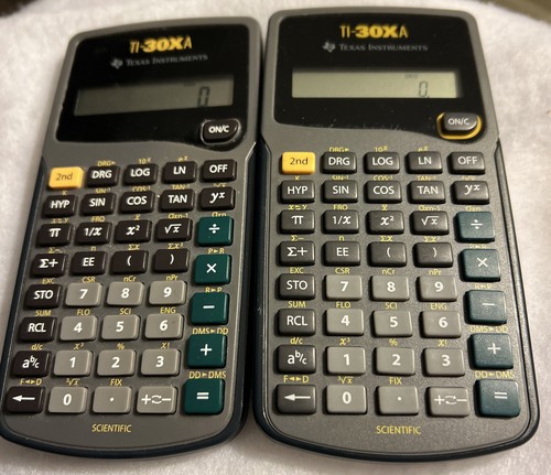 Lot Of 2 Solar Texas Instruments Scientific Calculator Ti-30XA | eBay