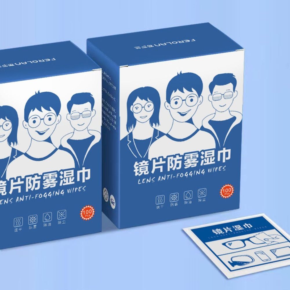 100PCS Quick Drying Eyeglass Cleaning Pads Disposable Lens Cleaning ...