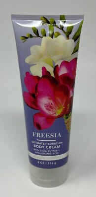 1 NEW BATH & BODY WORKS FREESIA ULTIMATE HYDRATION CREAM LOTION 8 OZ ...