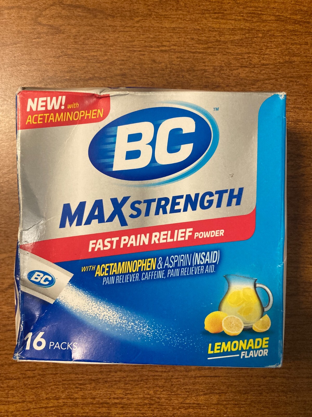 BC MAX Strength Fast Pain Lemonade Flavor Aspirin and Acetaminophen ...