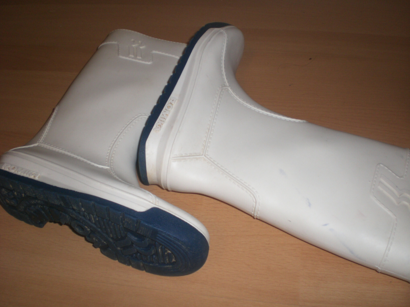 Vintage Romika Gummi Stiefel West Germany in weiß Gr.38 | eBay.de