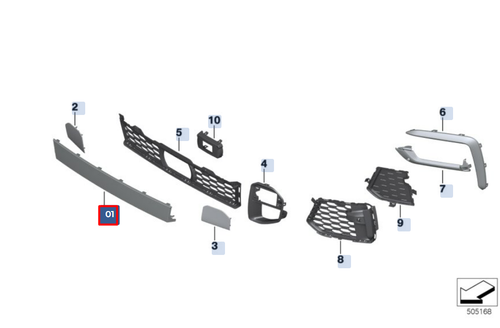 Panneau de pare-chocs avant BMW X6 F96 M 51118080959 NEUF ORIGINE | eBay