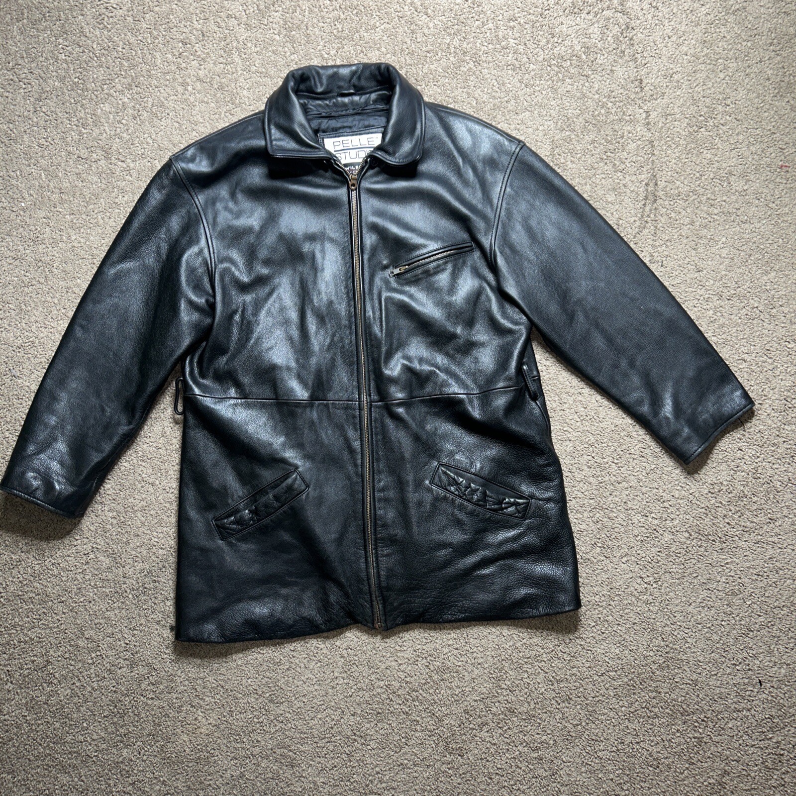 Men's Wilsons Pelle Studio Leather Jacket Black Mediu… - Gem