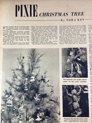 Atlanta GA Print Article 1949 AJC Pixie Christmas Tree Fae Allen 434 ...