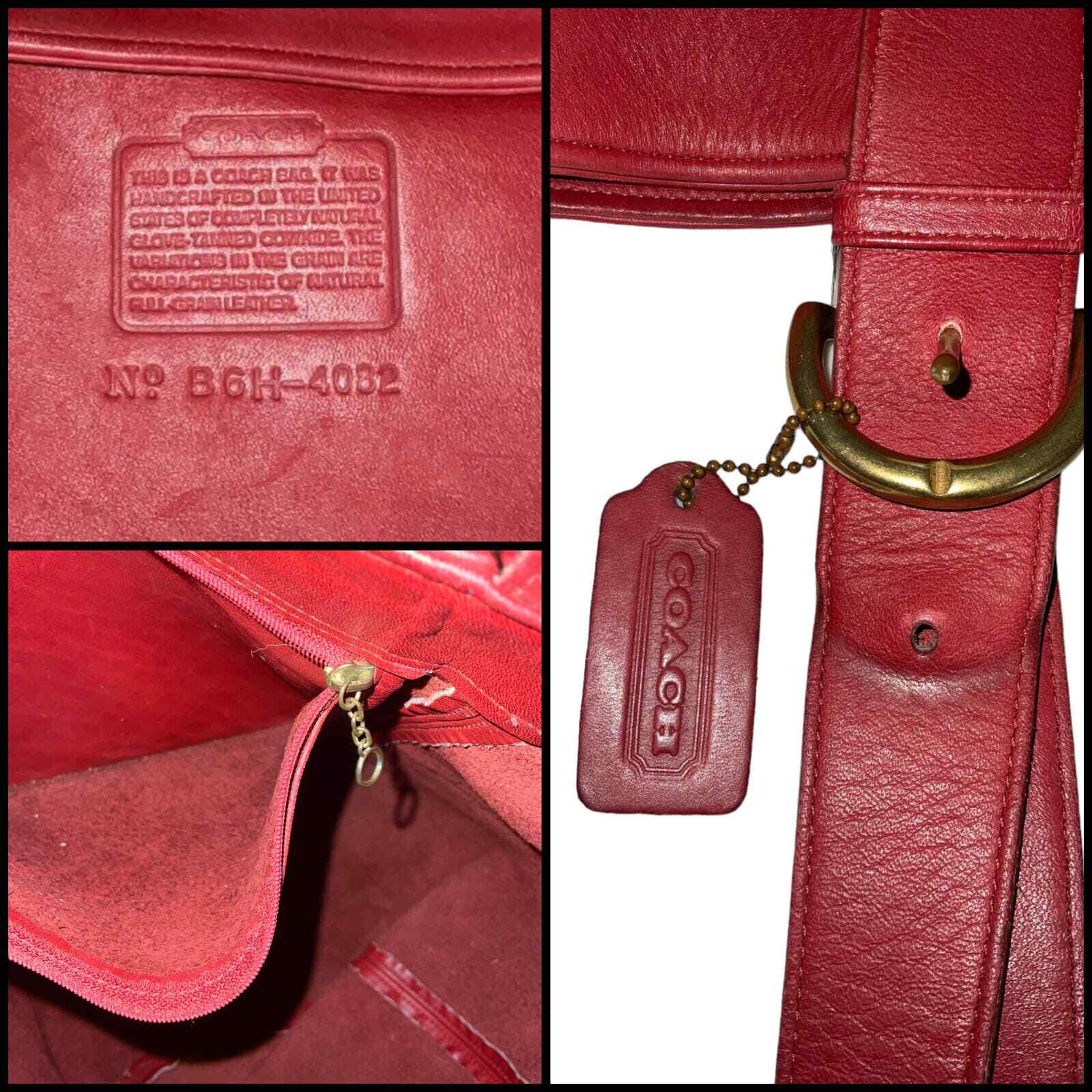 COACH VINTAGE DUFFLE SOHO XL CHERRY RED LEATHER BAG 4082 United States ...