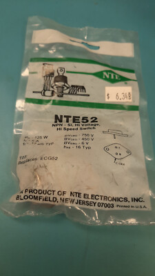 NTE52 Silicon NPN Transistor High Voltage High Speed Switch | eBay