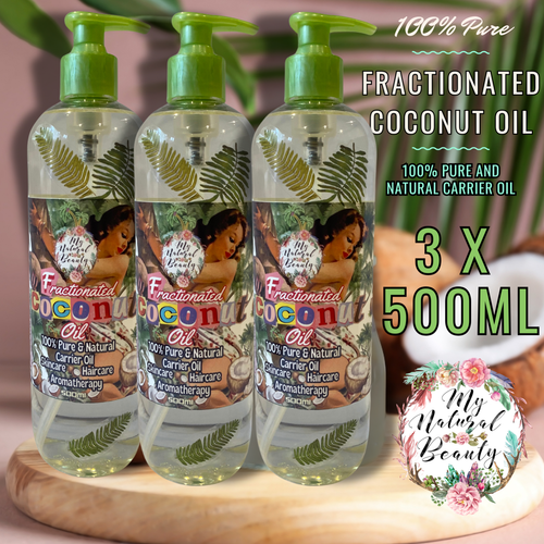 3x 500ml Pump Bottle Fractionated Coconut Oil -- -100% PURE | eBay ...