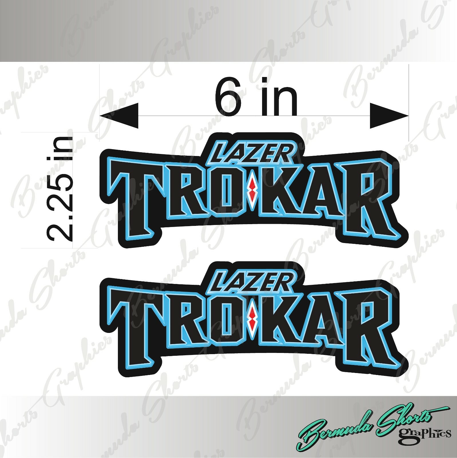 TROKAR HOOKS decals / 6" PAIR / Vinyl Adhesive Fishing stickers / Logo ...