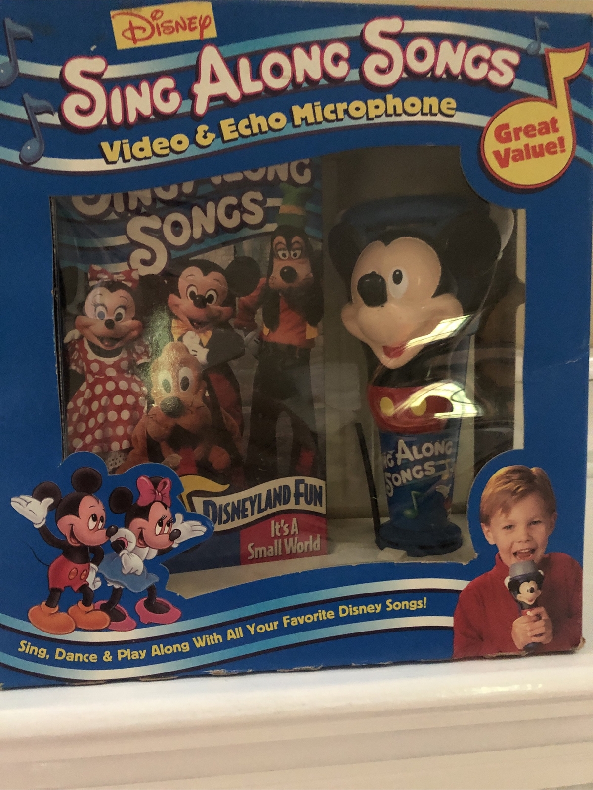 🔴 Disney Sing Along Songs VHS & Microphone Disneyland Fun Small World ...