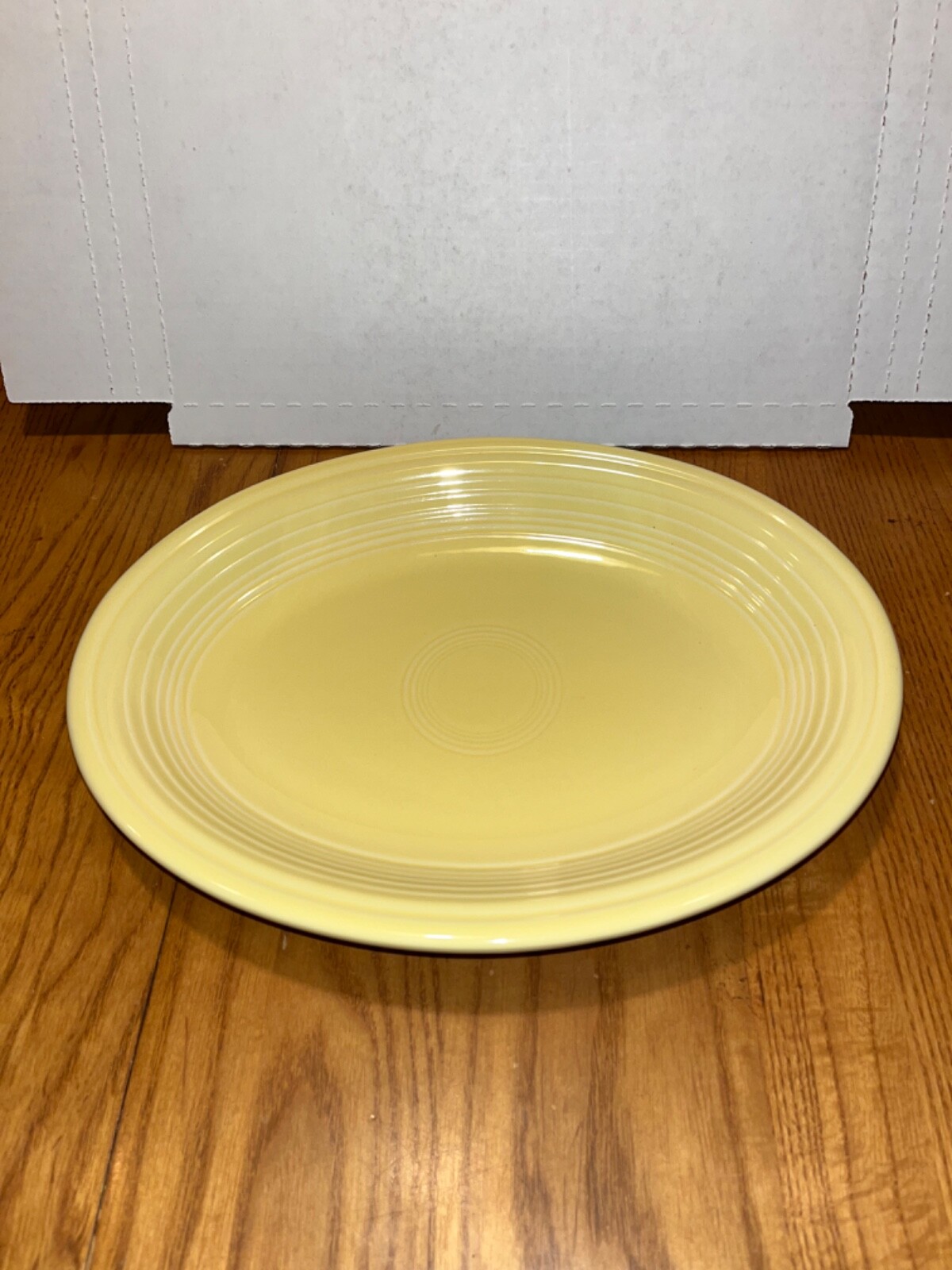 Genuine Fiestaware Yellow Oval Platter Plate Fiesta USA 11 1/2" by 8 3/ ...
