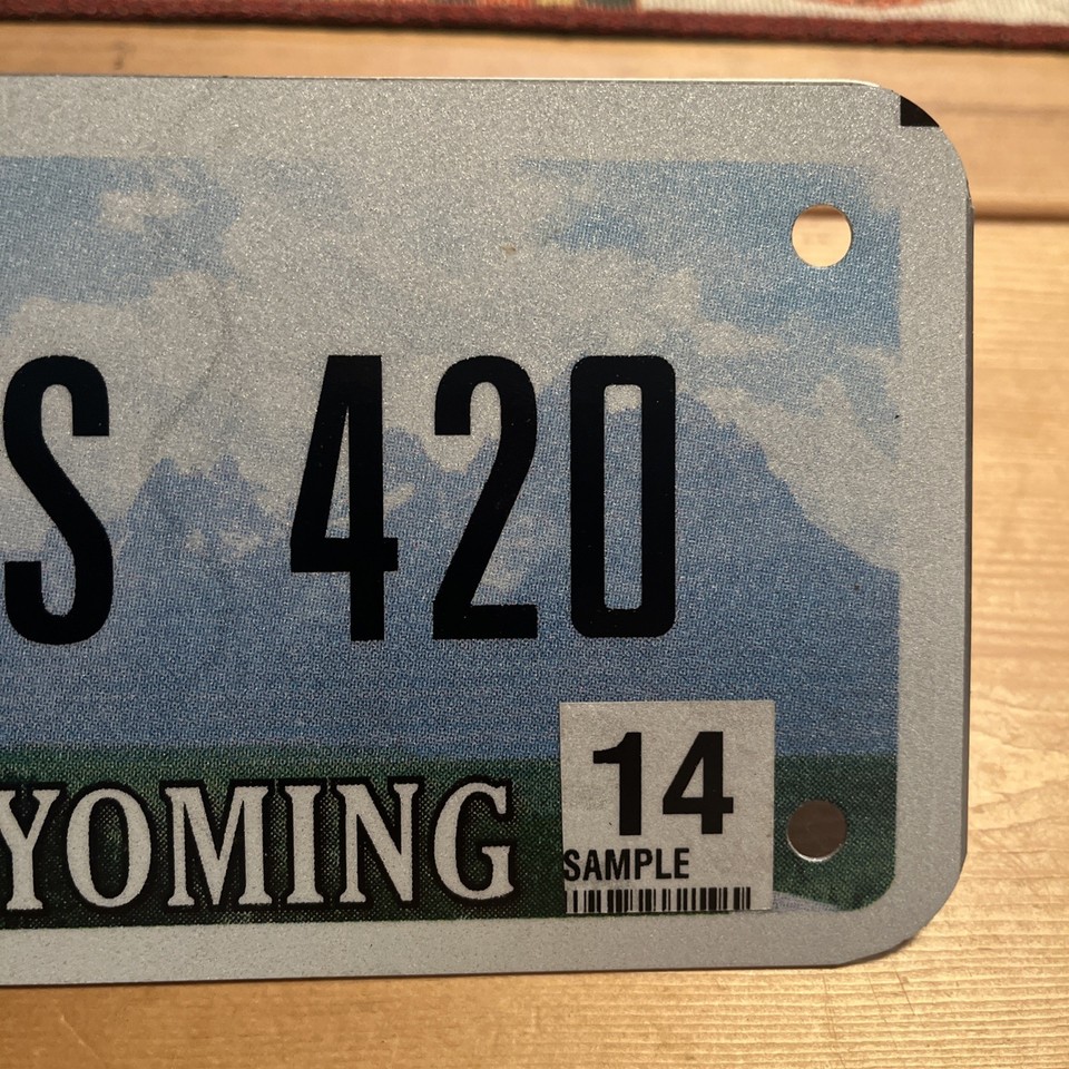 Wyoming Vanity Sample License Plate YES 420 - Pot Herb Grass Pot ...