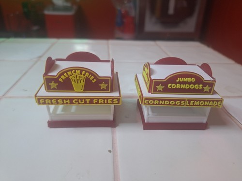 2 Ho Scale Concession Trailers Ho Circus Popcorn and Corndogs. | eBay