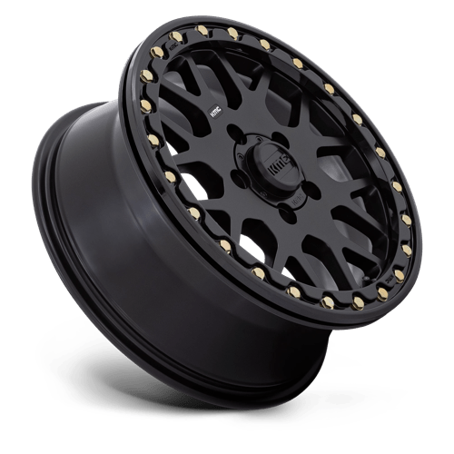 KMC KS235 GRENADE BEADLOCK 15X6 +38 Black Wheel Rim 5X114.3 5X4.5 (QTY ...