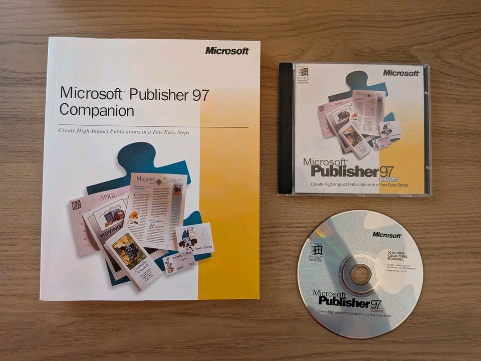 Microsoft PUBLISHER 97 CD-ROM With Key. Complete with big box. | eBay UK