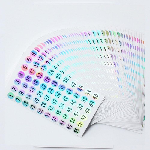 MultiPack Digital Storage Labels 60120180pcs Stickers with Numbered T ...