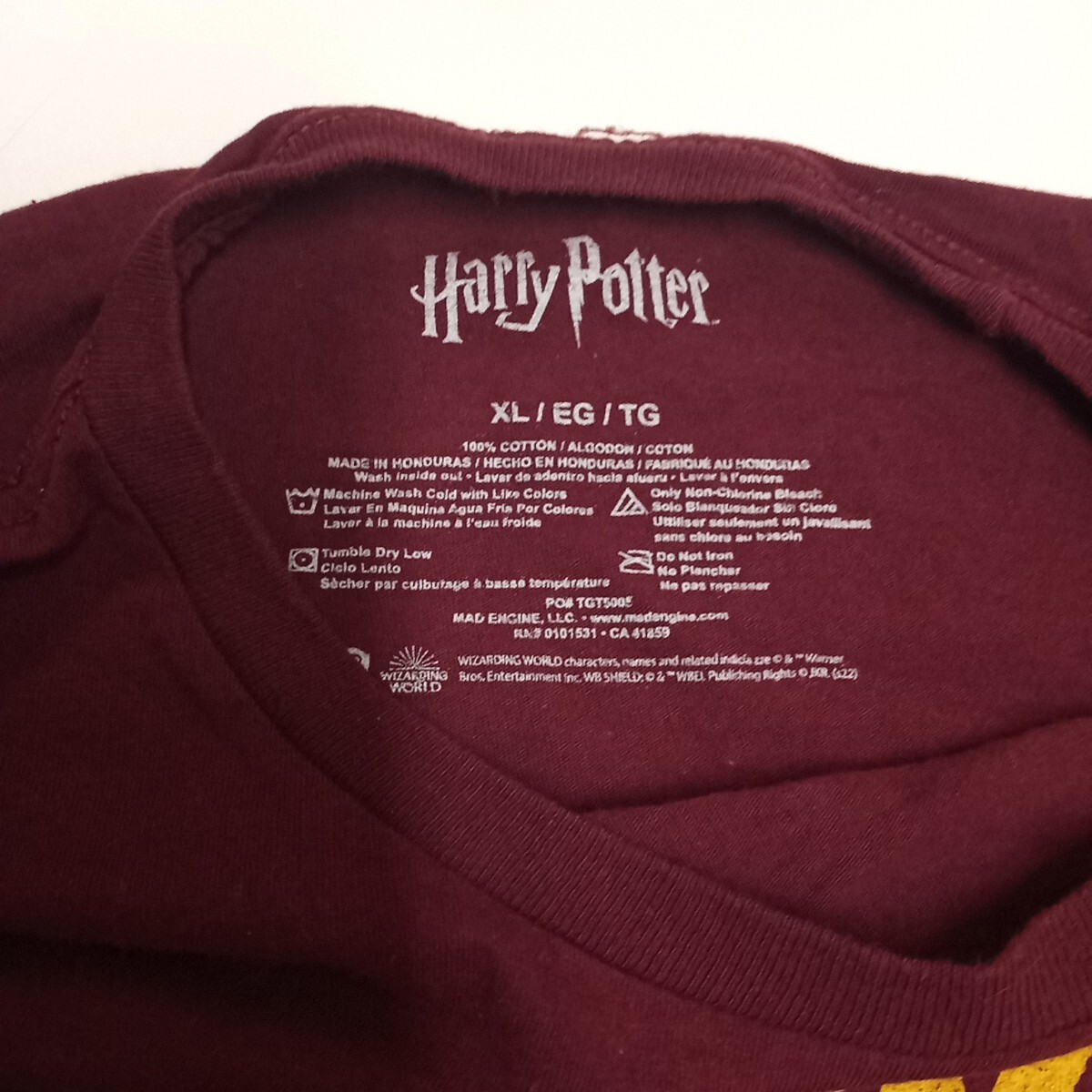 Harry Potter Extra Large Maroon T-shirt Hogwarts Alum… - Gem