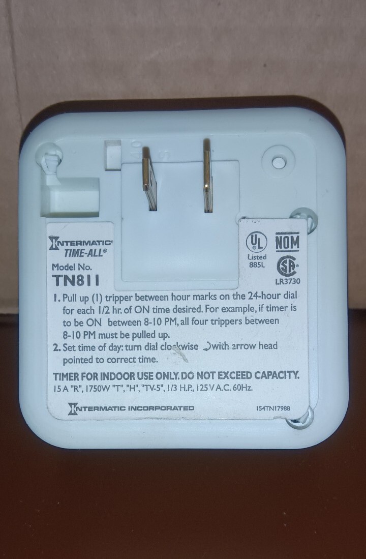INTERMATIC Programmable Timer - Model No. TN811 for sale online | eBay