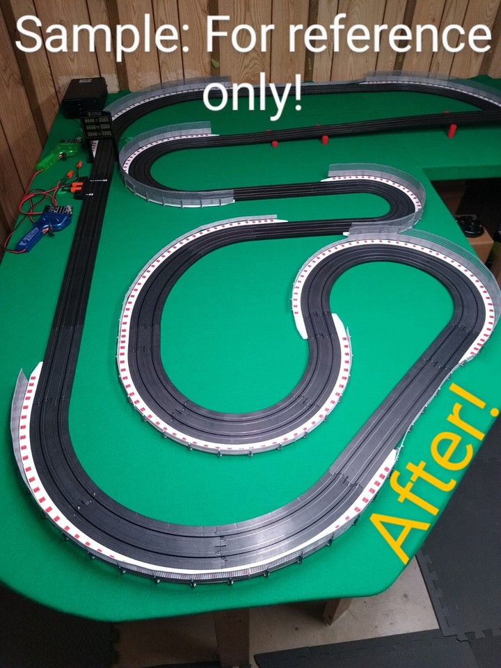Racing Borders for AFX H.O. Track! 18" outer radius 1/2 turn 10-pc kit ...