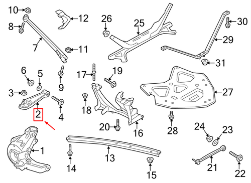 PORSCHE BOXSTER 981 Hinterer unterer Querlenker 98133105302 NEUES ...