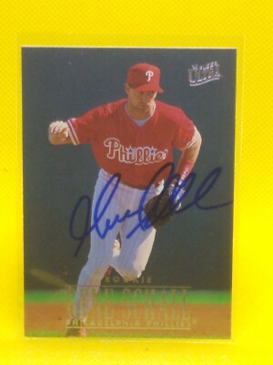 Gene Schall 1996 Ultra #524 Philadelphia Phillies (PERSONAL AUTOGRAPH ...