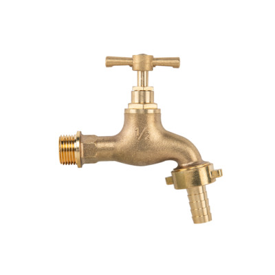 Brass Garden Tap Outdoor 1/2" BSPM Inlet and 3/4" Outlet With 1/2" Hose ...