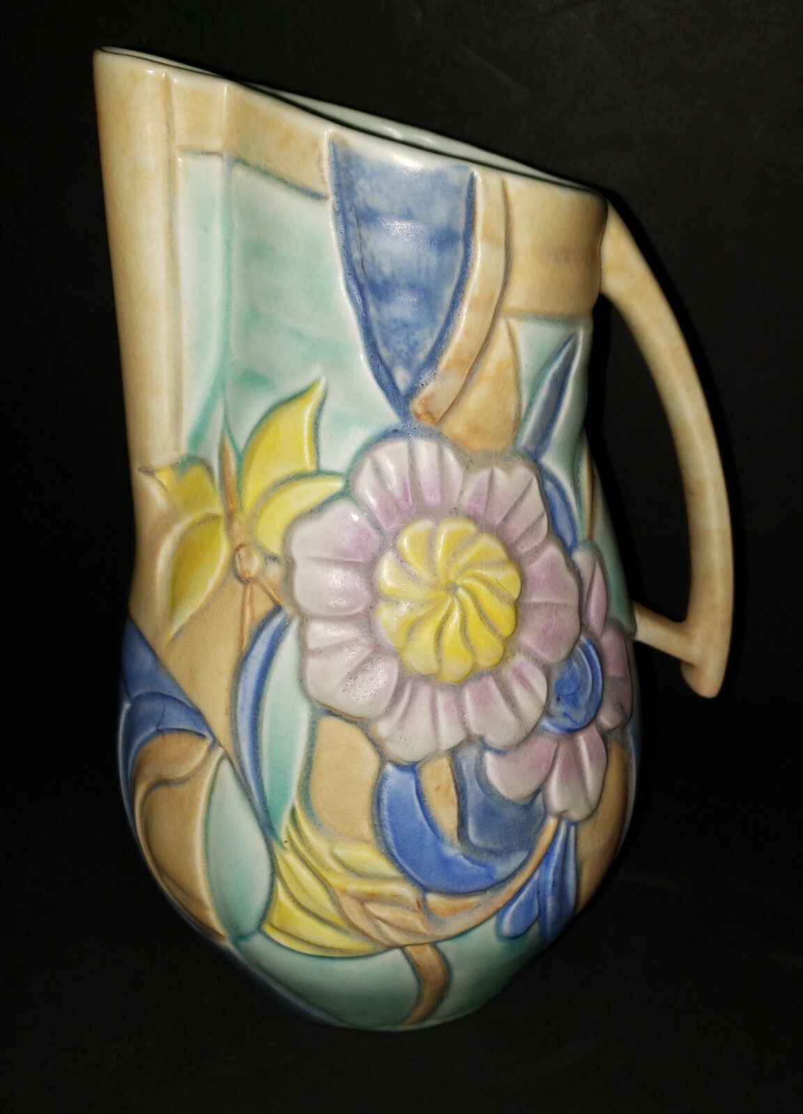 Antique 1935 Beswick ware Art Deco Flower Butterfly Ceramic Handle ...