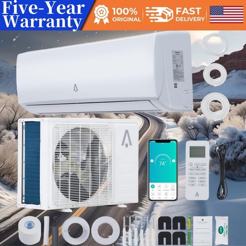 9000 BTU Ductless Mini Split Air Conditioner AC with Heat Pump 110V 19 ...