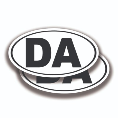 DA INITIALS DECALS 2 Sticker Bogo Car Truck Laptop Bumper Window | eBay