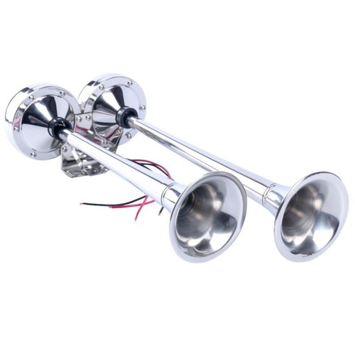 12v Marine Boat Horn 125db Stainless Steel Dual Trumpet Horn Low and ...