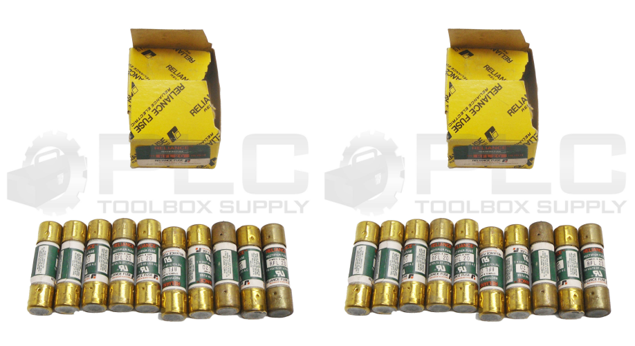LOT OF 2 NEW BOXES OF 10 RELIANCE ELECTRIC RFL20 RECTIFIER FUSES 20A(20 ...