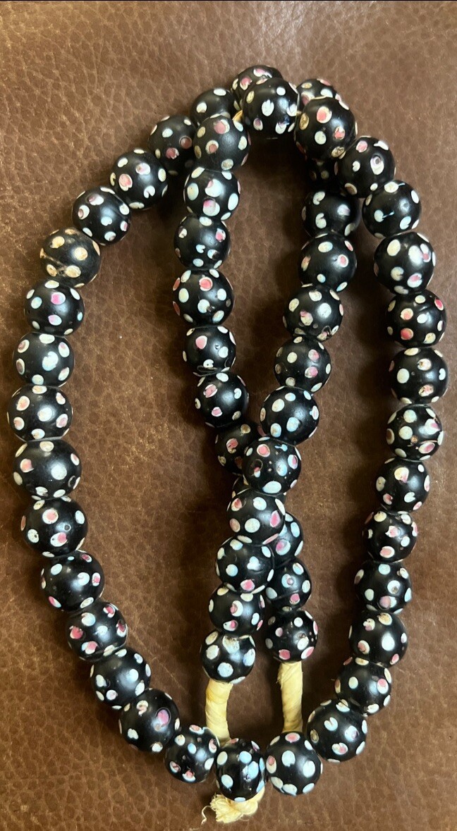 Rare Fancy Skunk Venetian African Trade Beads 12mm With 55 Beads | eBay