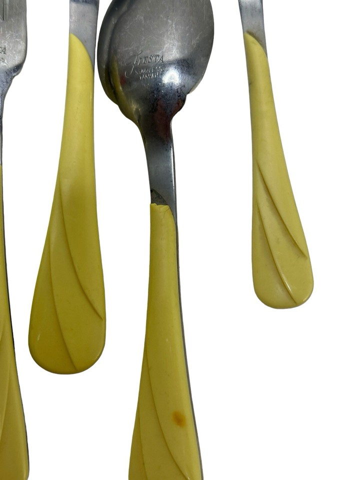 Fiesta Flatware Silverware Multi Color Vintage 45 Pieces | eBay