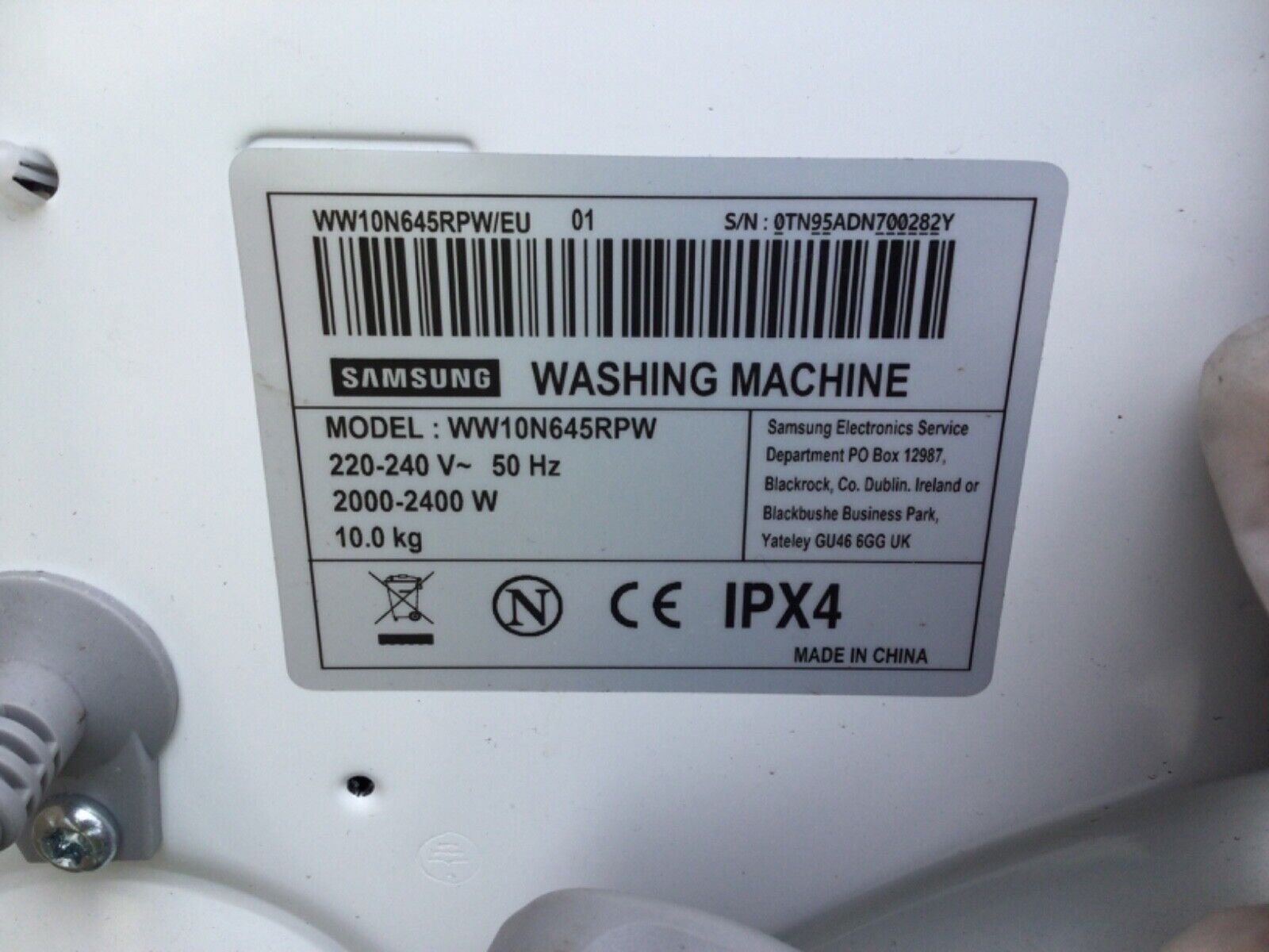 SAMSUNG WW10N645RPW WW10N645RPW/EU WASHING MACHINE PCB - DC92-02474A ...