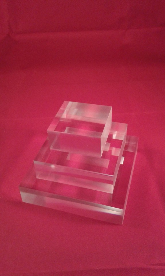 Acrylic Perspex® Blocks Retail Jewellery Display Stands Various Risers ...