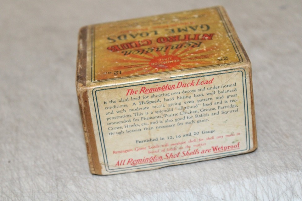 REMINGTON GAME LOADS SHOTSHELL AMMO SHELL BOX EMPTY 2 PIECE DUCK 6 SHOT ...