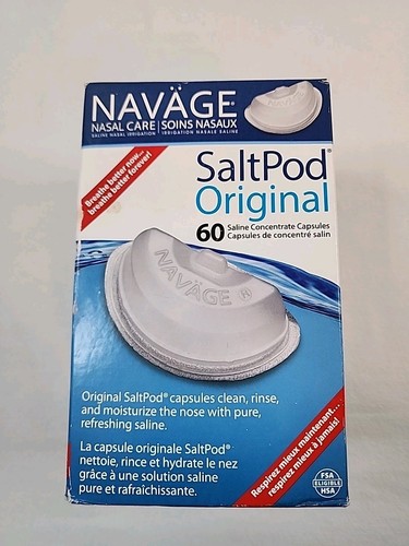 Navage Nasal Care SaltPod Sinus ORIGINAL Salt Saline Capsule 60Ct ...