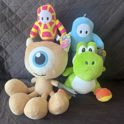 Monsters inc., Yoshi, & Fall Guys | Lot Of 4 Plushies | eBay