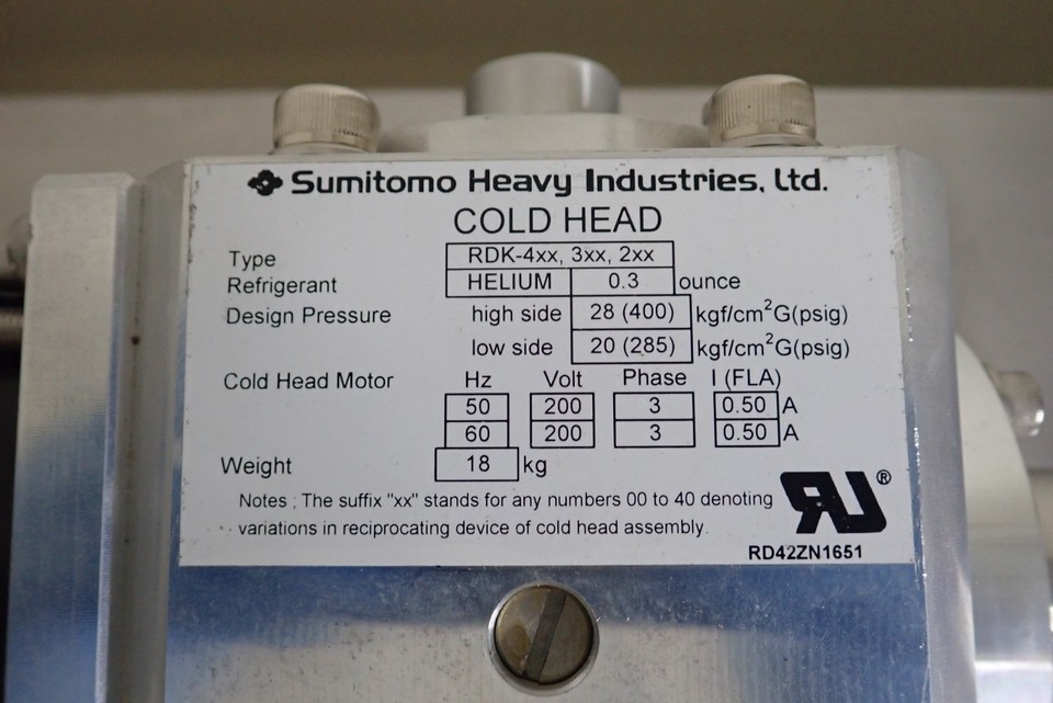 Sumitomo Cold Head RDK-408S Cryocooler SRDK-408 | eBay
