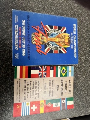 WORLD CUP FINAL 1966 England v W Germany ORIGINAL programme, with added ...