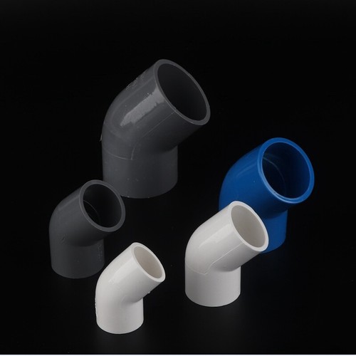 2PCS Elbow Water Tube Joint 45 Degree PVC Pipe Fitting Home Fish Tank ...