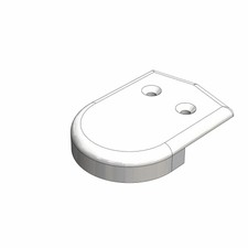 Standard White Plastic Rub Rail End Caps Pair (2) Marine Boat for sale ...