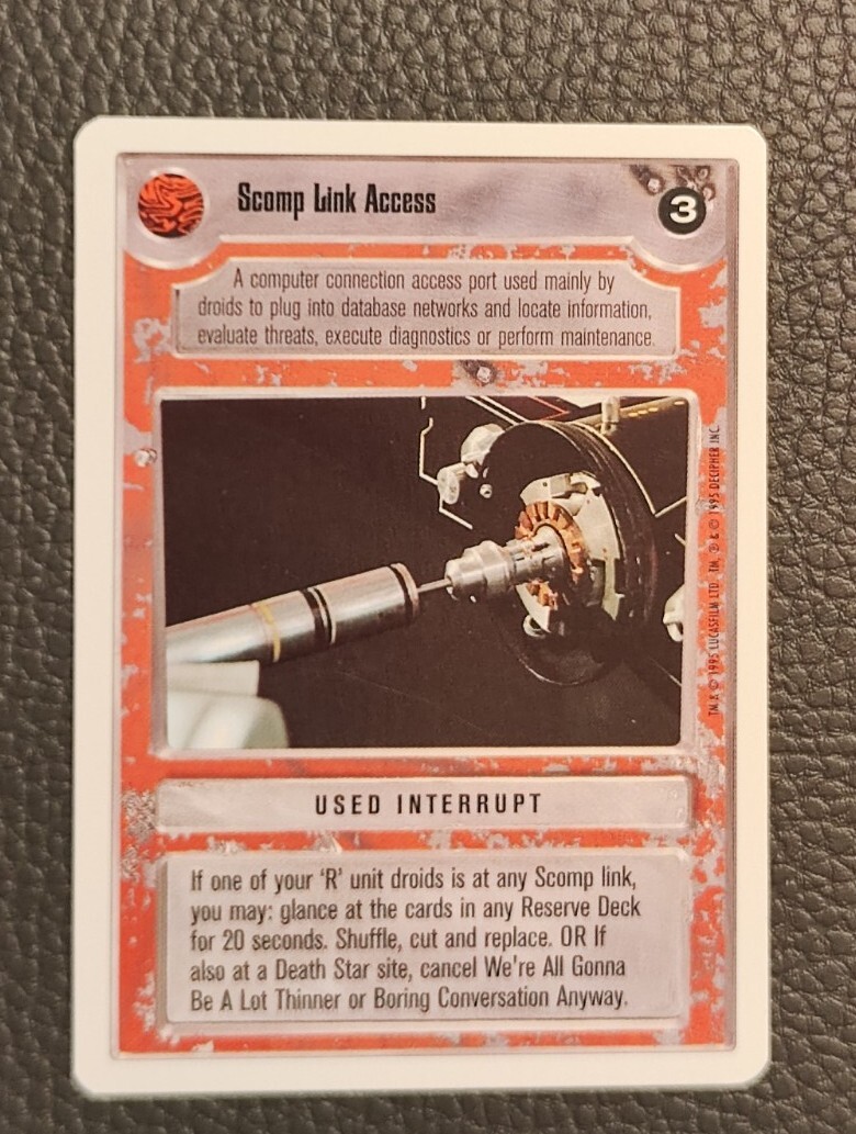 Star Wars CCG Scomp Link Access white border MINT | eBay.de