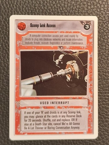 Star Wars CCG Scomp Link Access white border MINT | eBay
