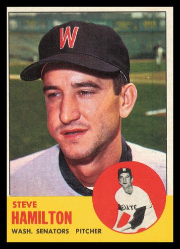 1963 Topps #171 Steve Hamilton RC Washington Senators | eBay