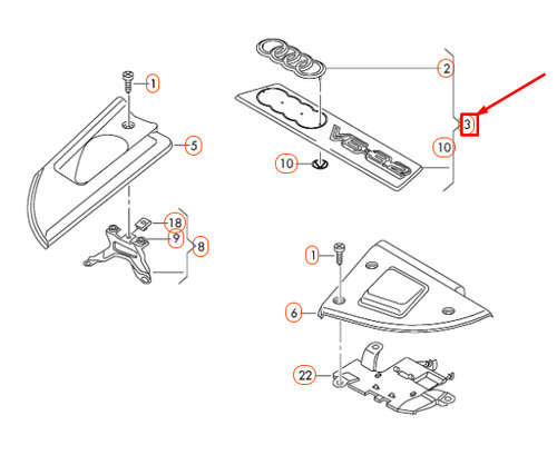 NEW AUDI A3 8P ENGINE INTAKE MANIFOLD COVER 022103925BC OEM NO DUTY TO ...