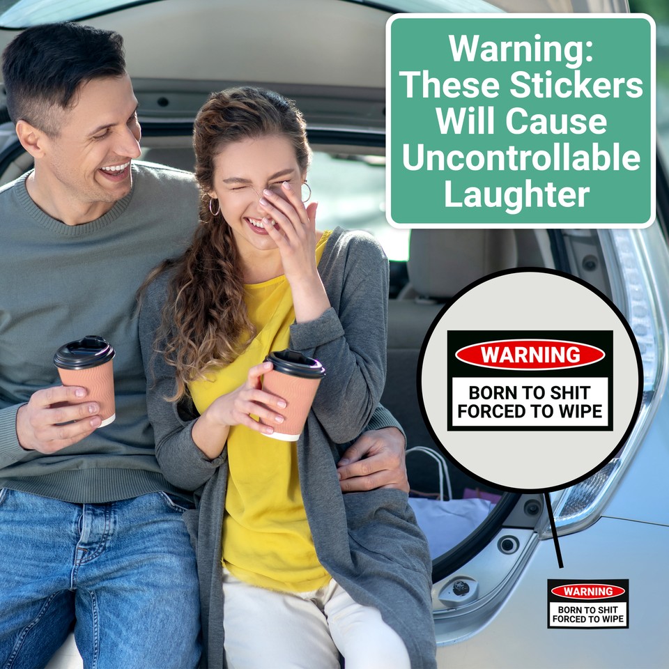 Eucatus 3" x 5" Colorful Adult Gag Warning Bumper Stickers, 10 Pack | eBay